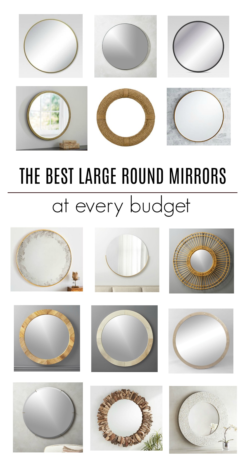 The Best Large Round Mirrors + Why Every House Needs One - City ...